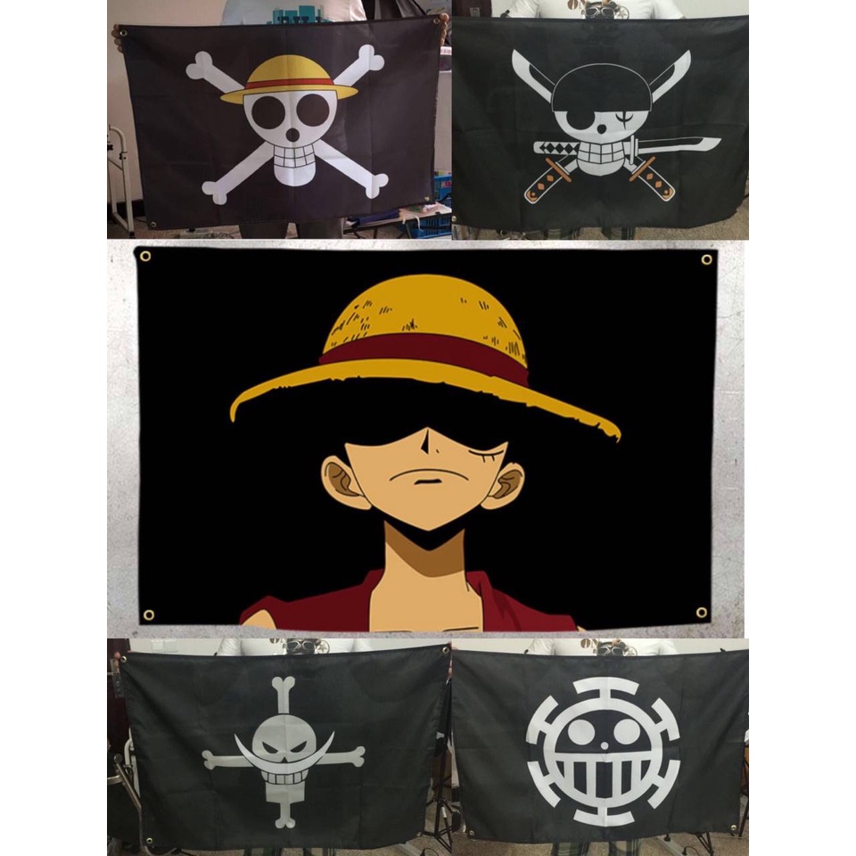 Five Styles 60cmx90cm High Quality One Piece Luffy Flag Jolly Roger ...