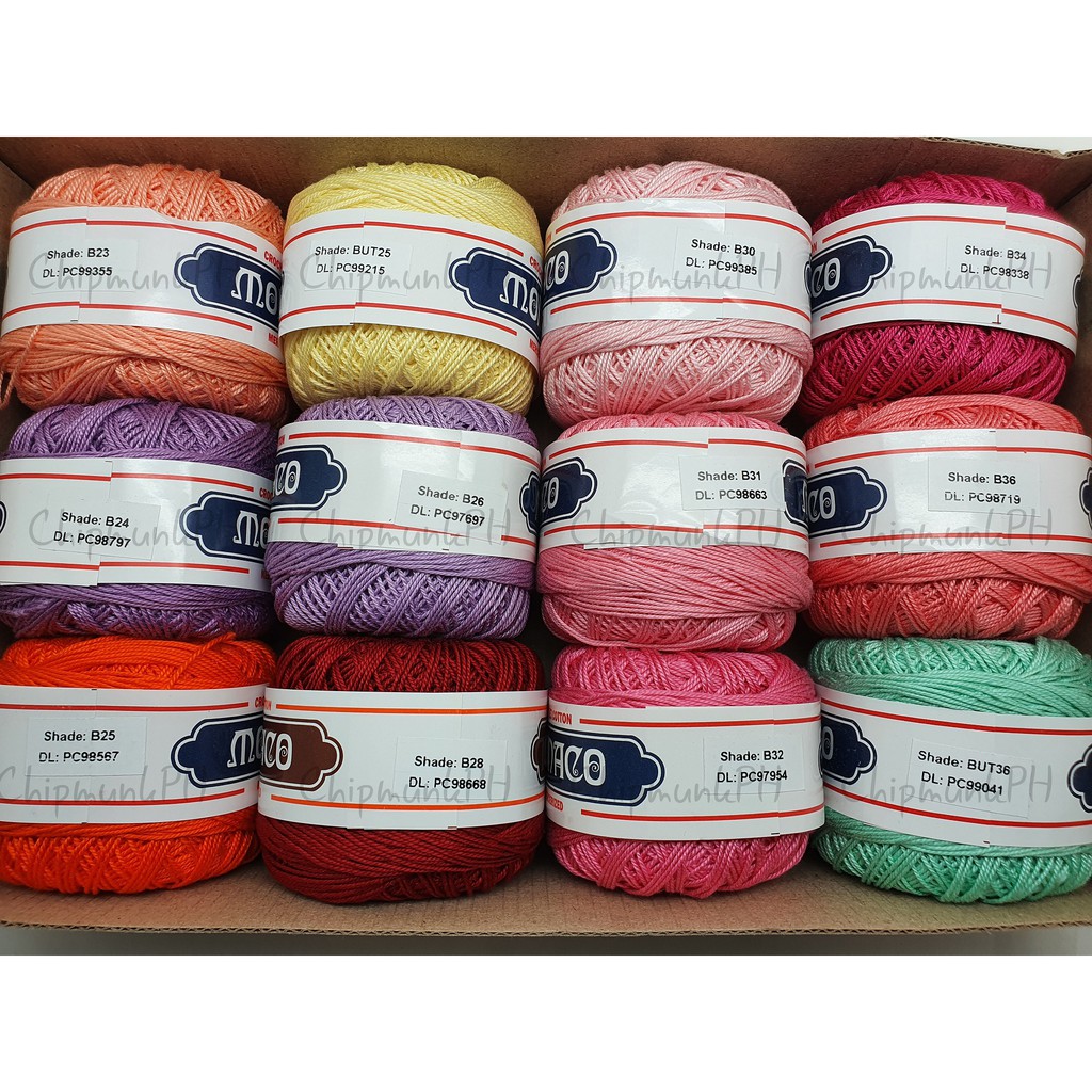 Monaco Mercerized Crochet Cotton 3 Ply [SOLID COLORS Set B] | Shopee ...