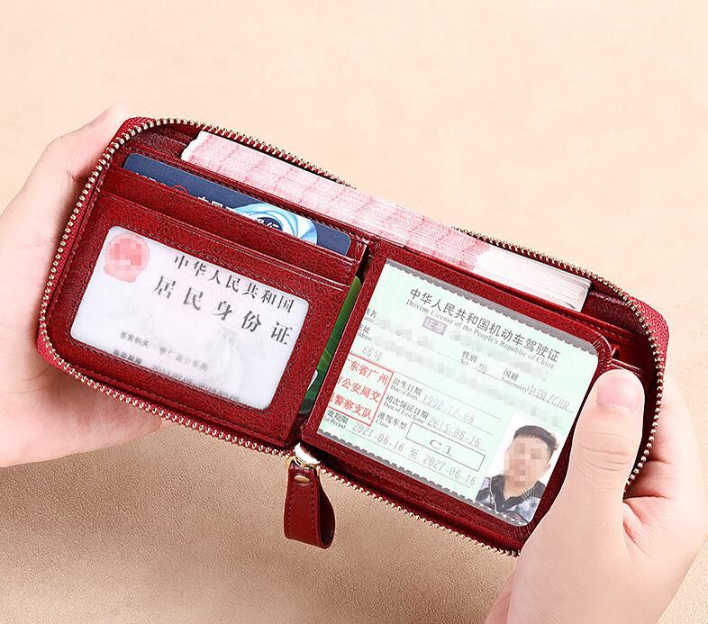 BANYANU Lady Small Purse Original Zipper Driver License Card Holder ...
