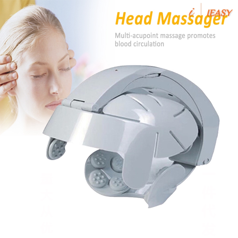 Electric Head Massager Helmet Scalp Brain Relax Vibration Acupuncture ...