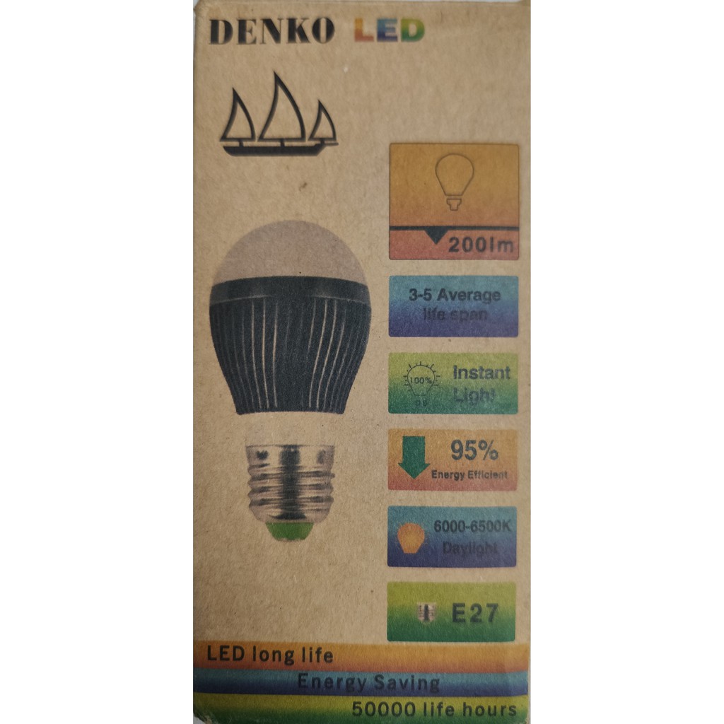 DENKO LED Bulb 12V DC 9W E27 Daylight Aluminum Heat Sink - DLED12V9WMETAL | Shopee Philippines
