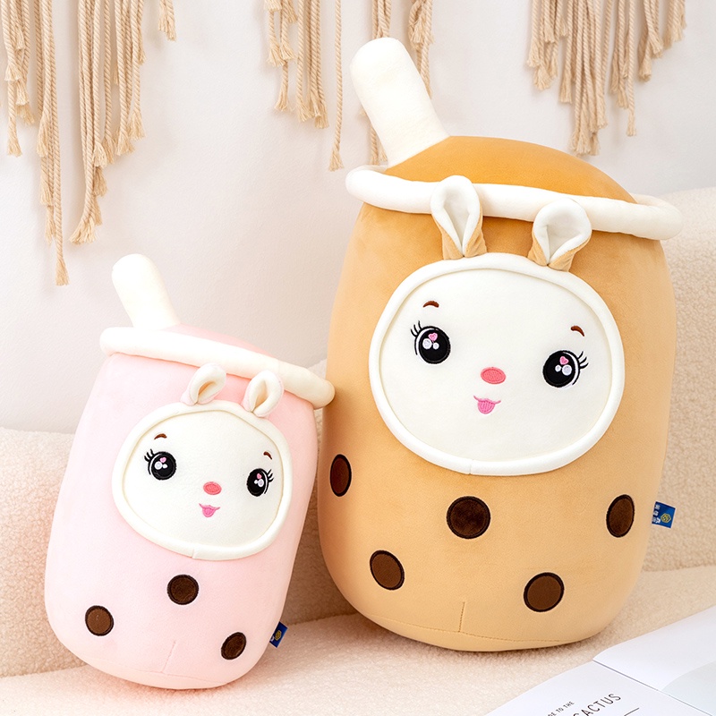 Cute Boba Milk Tea Plushie Toy Soft Stuffed Soft Mousse Milk Tea Hug ...