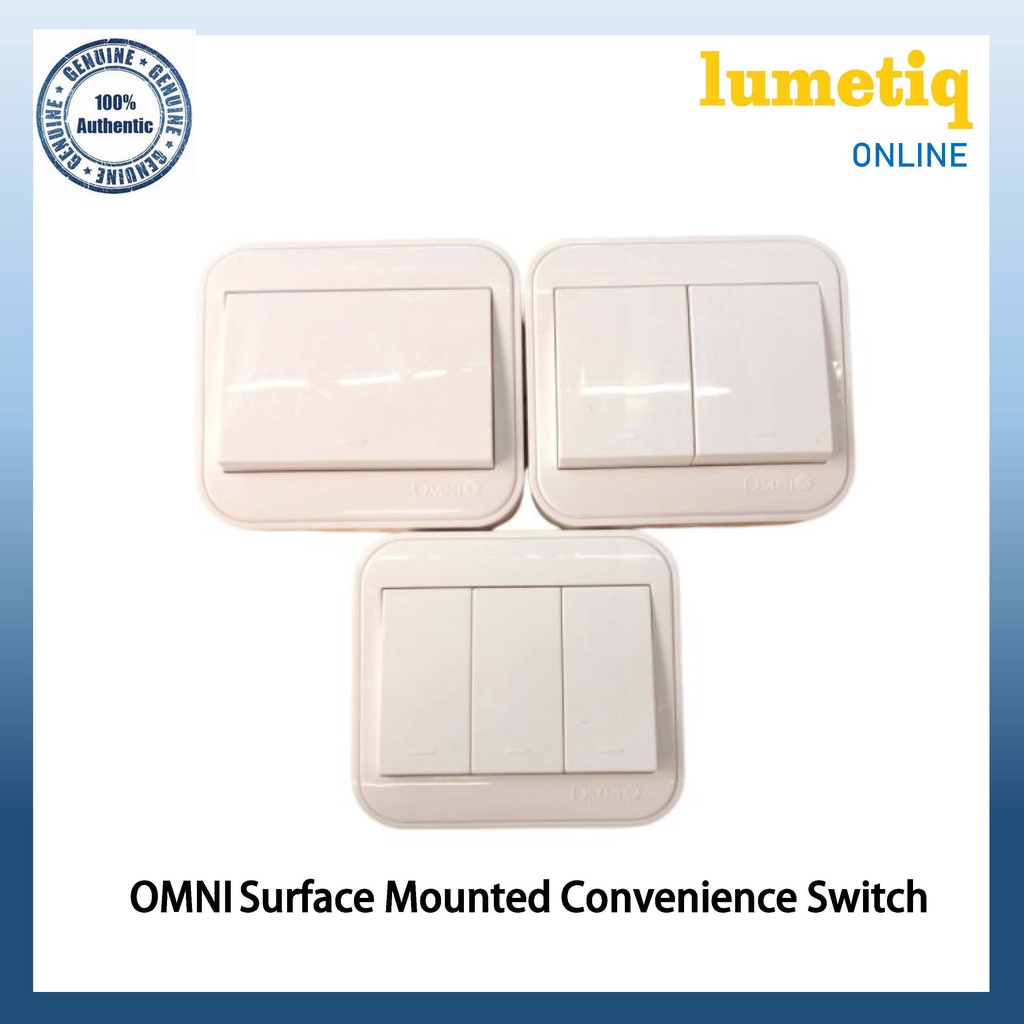 OMNI Surface Mounted Convenience Switch (1/2/3 Gang) | Shopee Philippines