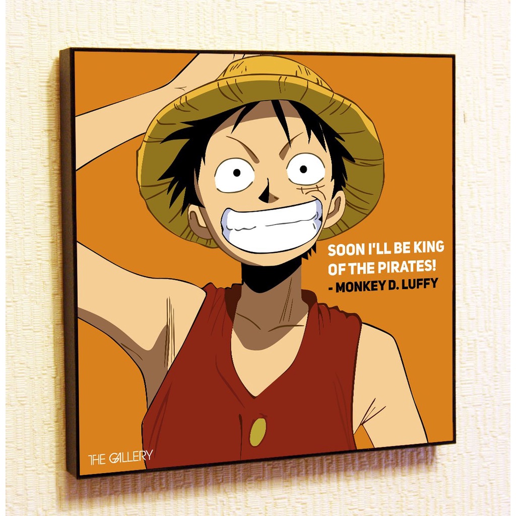 Monkey D. Luffy Anime Motivational Quotes Wall Decals Pop Art Portrait ...