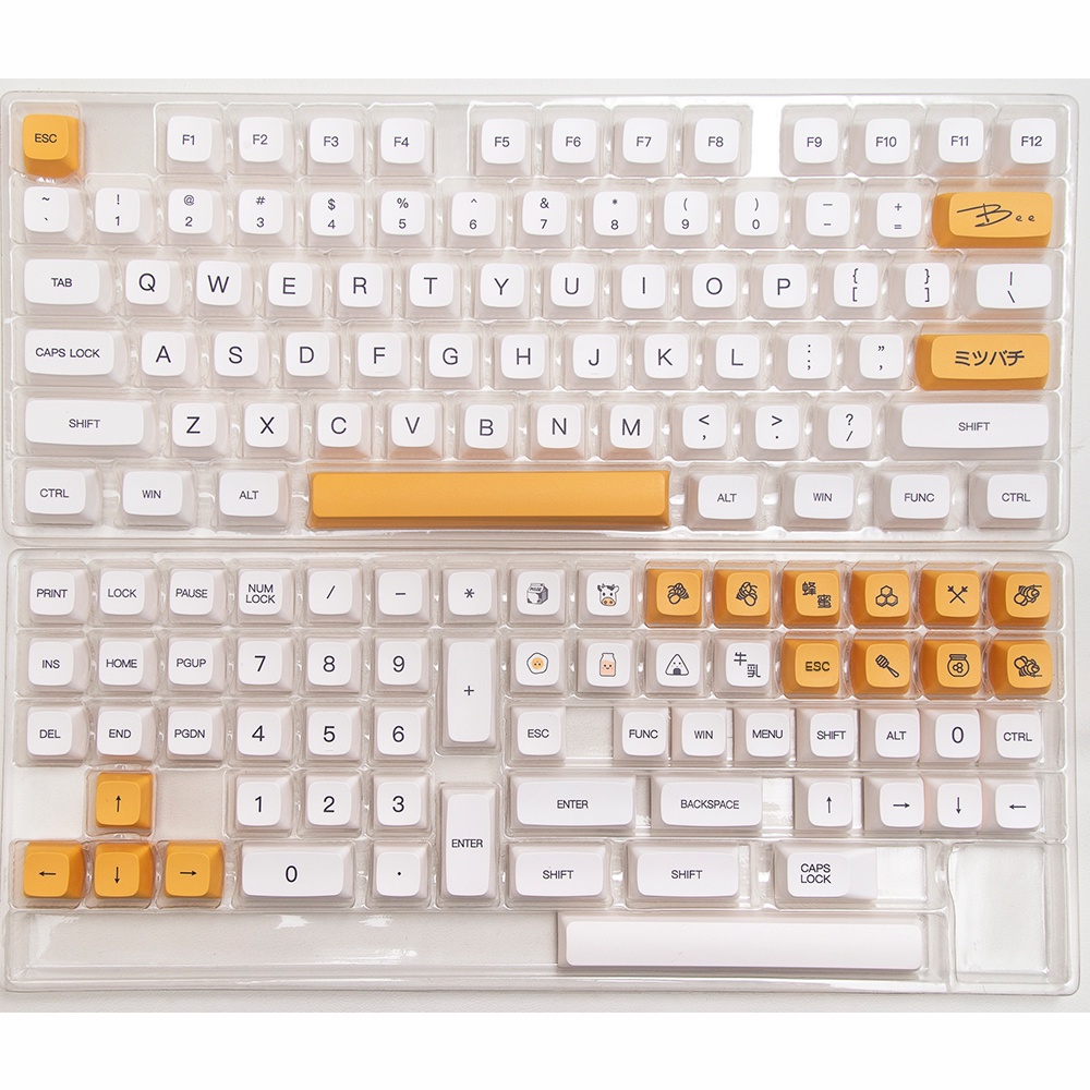 New Honey Milk Keycaps XDA Profile 100Key PBT Compatible with 60/70/80 ...
