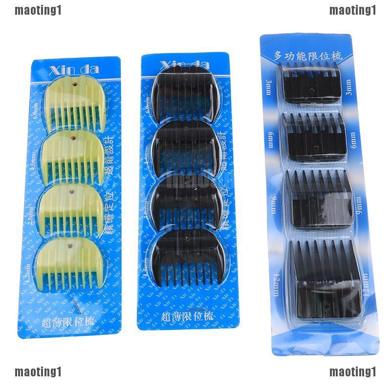 4Pcs Universal Hair Clipper Limit Comb Guide Attachment Size Barber ...