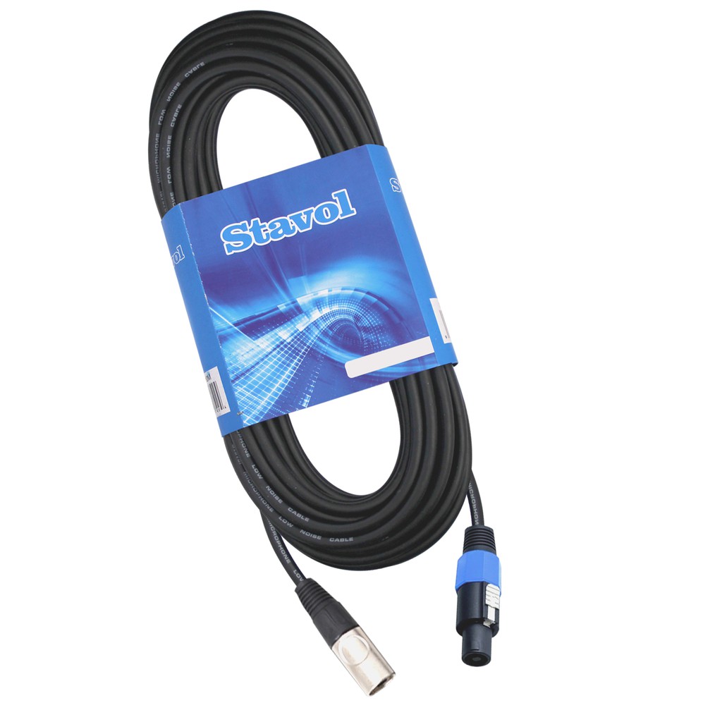 STAVOL SPEAKER CABLE MALE XLR TO MAKE SPEAKON ST-045 (10M, 20M ...