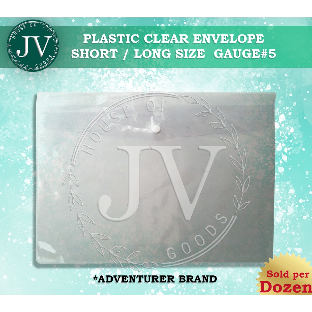 12pcs Plastic Clear Envelope Short/Long Gauge#5 | Shopee Philippines