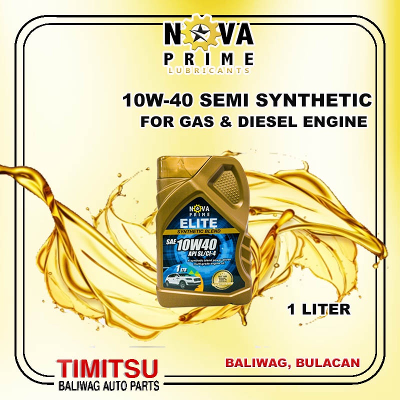 10W-40 SYNTHETIC BLEND GASOLINE AND DIESEL ENGINE OIL NOVA PRIME ELITE ...