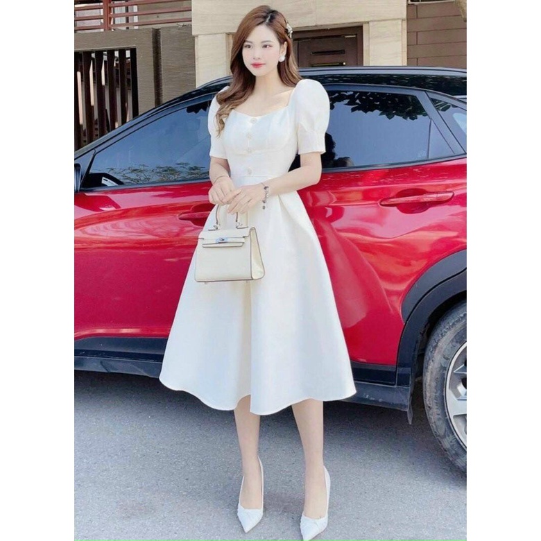 Fashionzer square neck bead spread dress - 78185 | Shopee Philippines