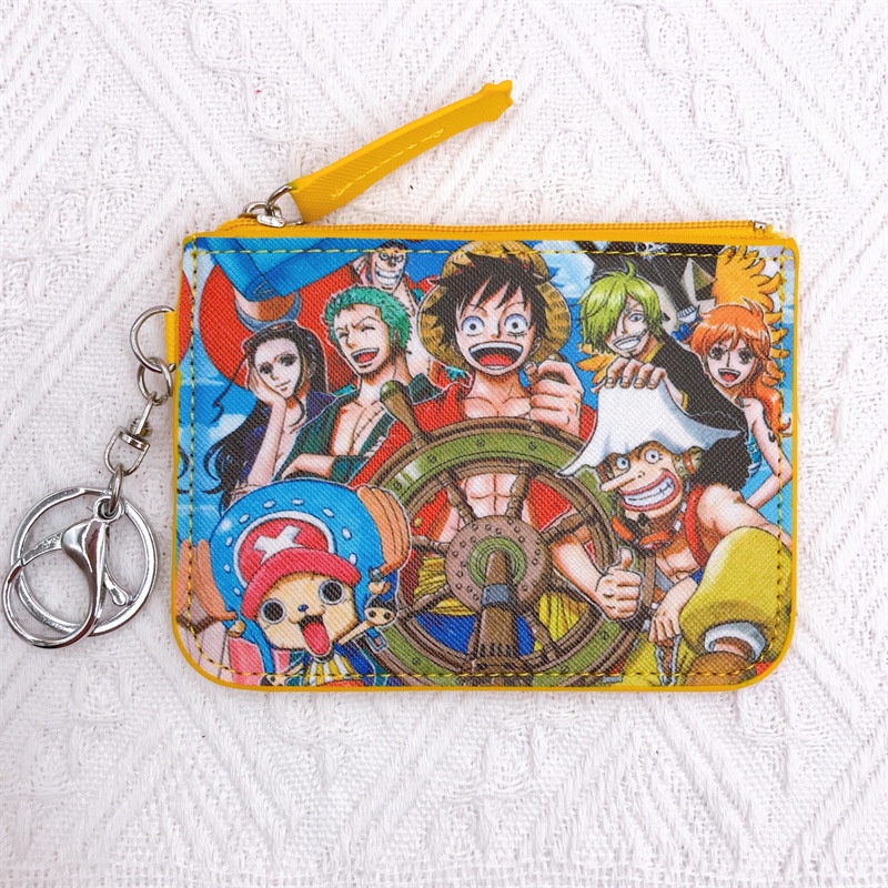 One Piece Theme Coin Purse Fashion Mini Kids Card Bag Cartoon Anime ...