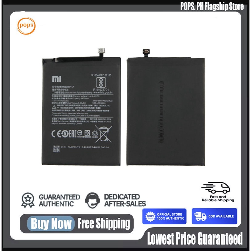 Xiaomi BN4A Battery for Redmi Note 7 Note 7 Pro Battery | Shopee ...