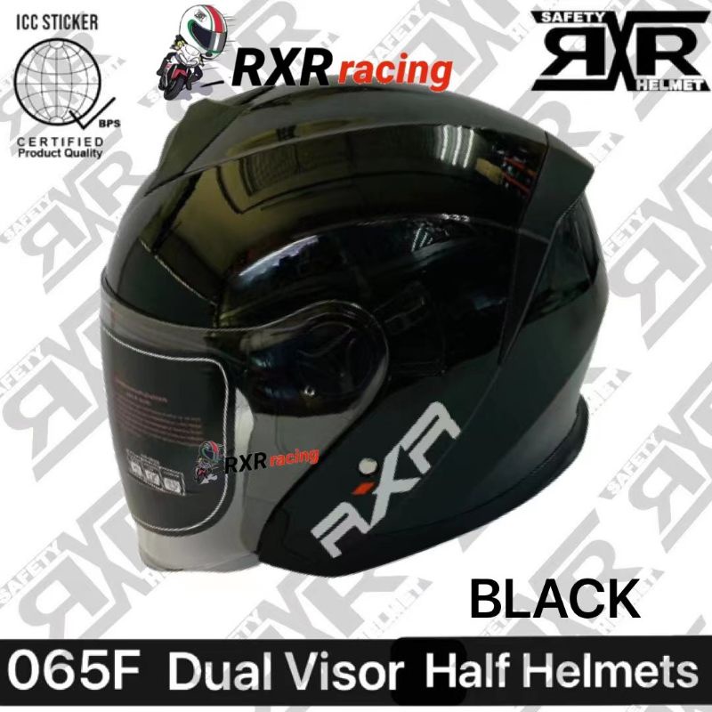 Rxr Half Face Dual Visor 065F For Motorcycle With ICC (BPS) LARGE ONLY | Shopee Philippines