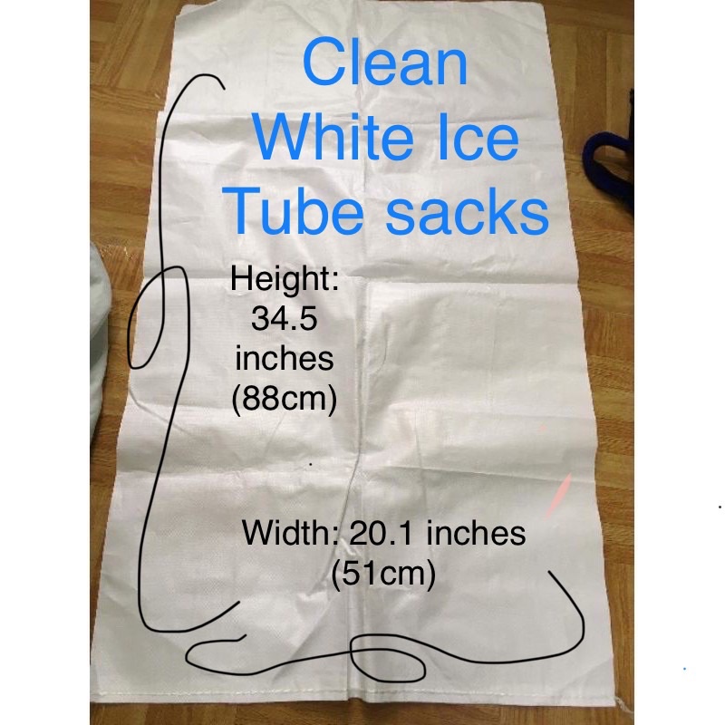 Large GOOD as NEW WHITE SAKO (IceTube Sack) & Big WHITE Ice Tube Sack ...