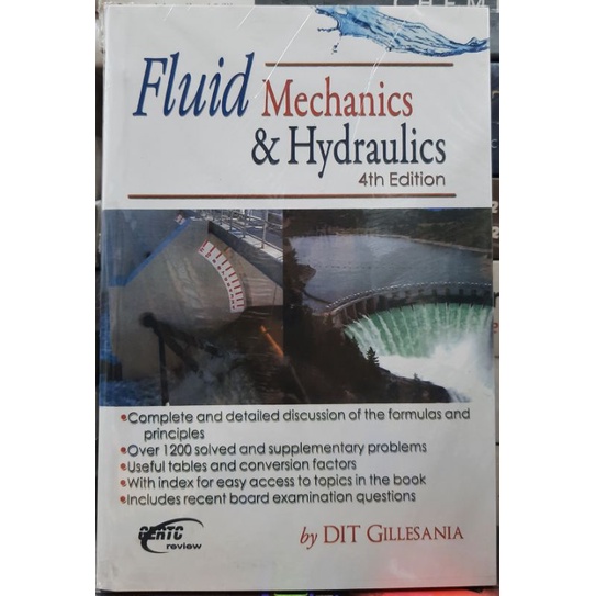 Fluid Mechanics & Hydraulics 4th ed by Gillesania | Shopee Philippines