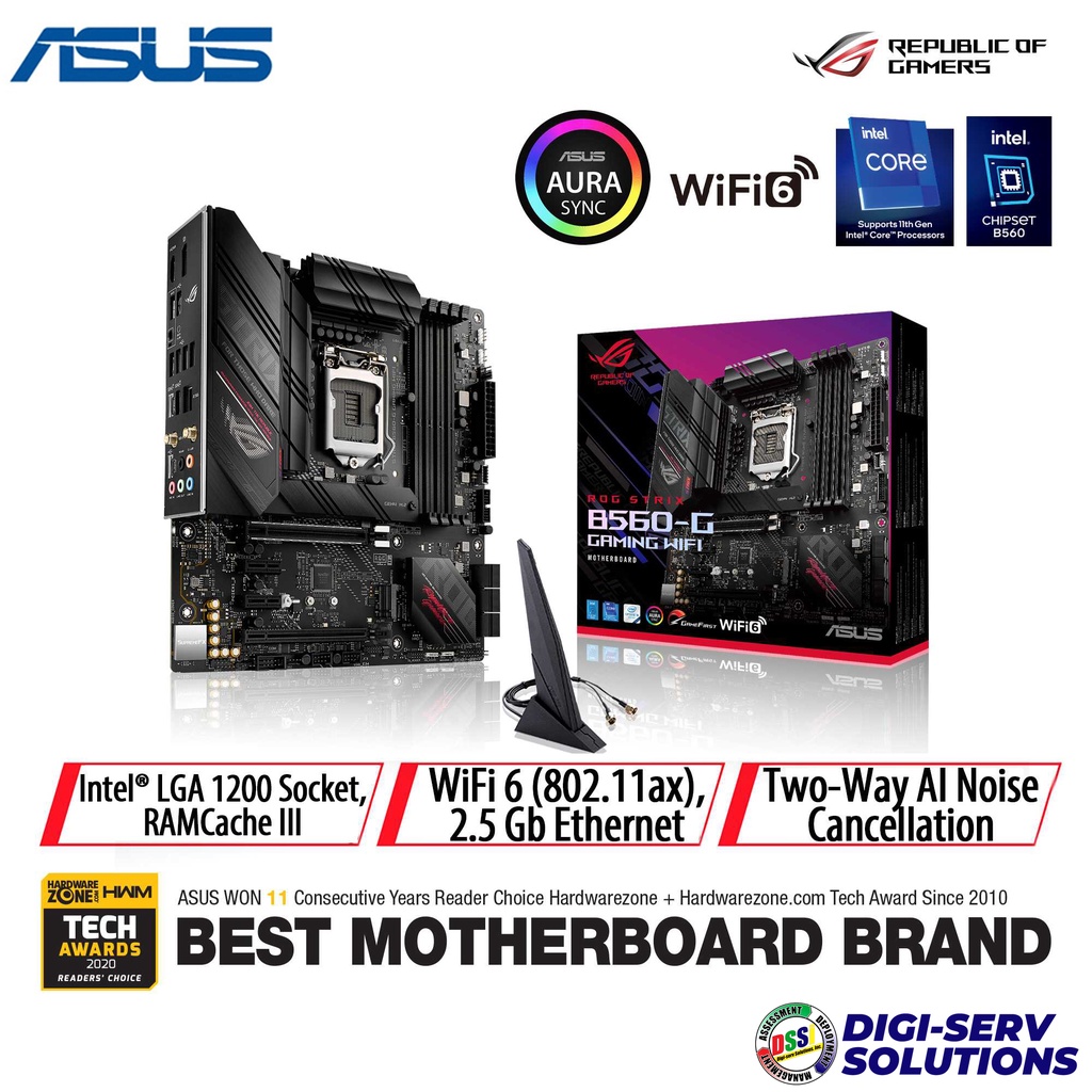 Asus ROG STRIX B560-G GAMING WIFI Intel® B560 LGA 1200 micro ATX ...