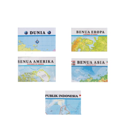 Buana RAYA: World Folding Map Of BUANA RAYA Regency City | Shopee ...