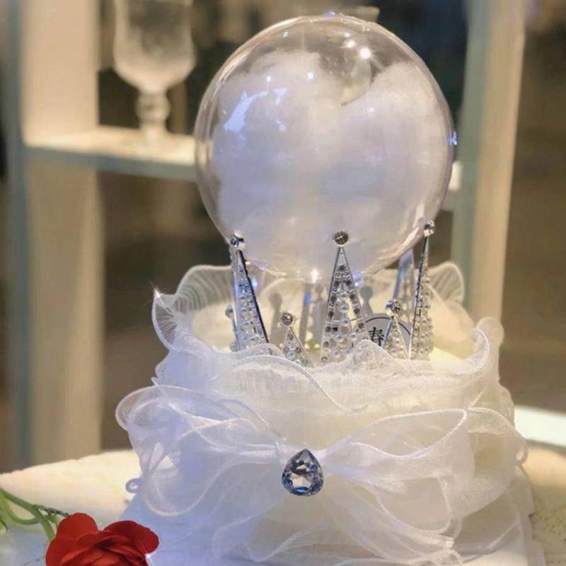 Cake Topper Influencer Transparent Crystal Ball Birthday Decoration ...