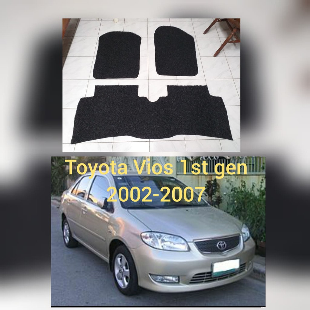 Toyota Vios 1st gen 2002-2007 nomad rubber car mat w/ piping Vios nomad ...