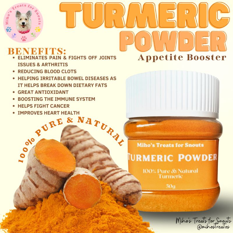 Pure/Natural/Organic Turmeric Powder for Dogs and Cats by Miho's Treats ...