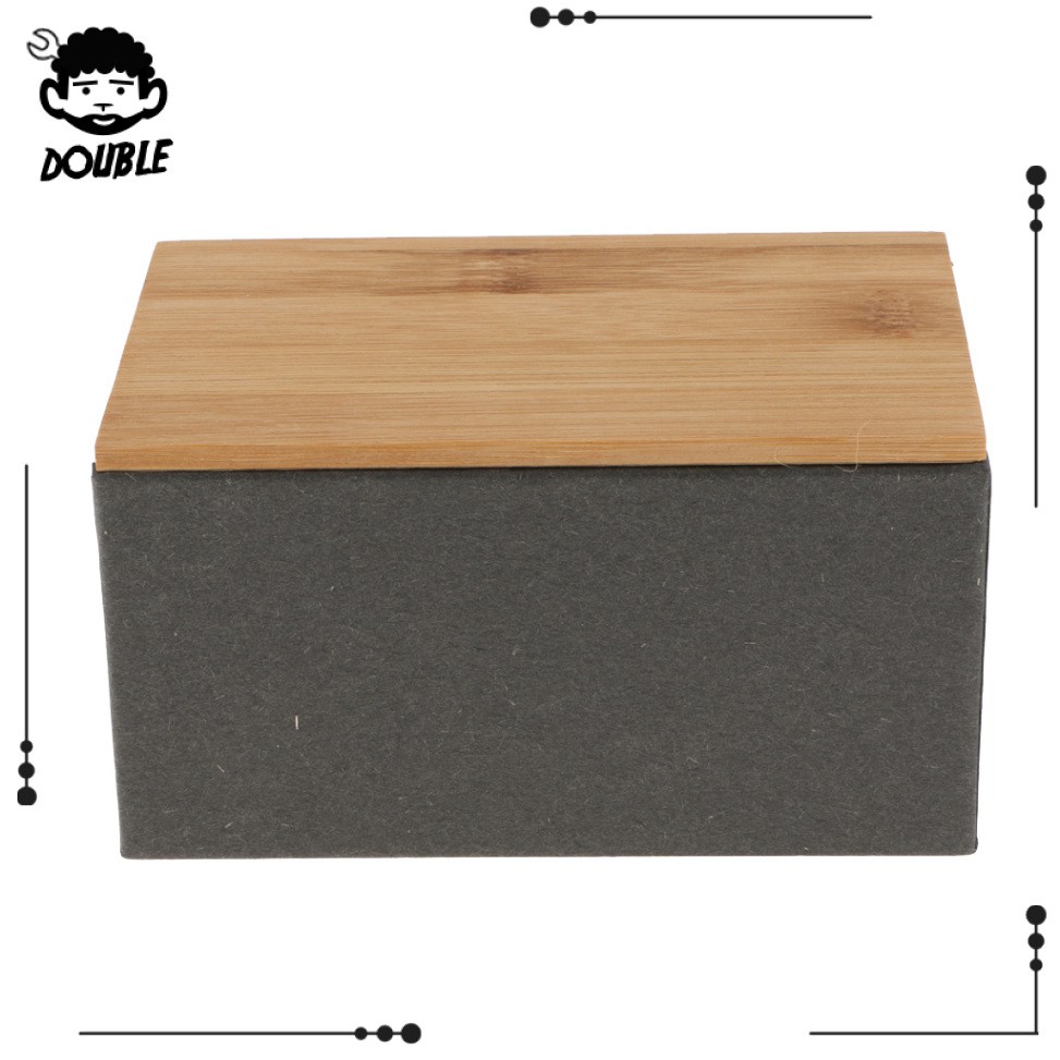 [DOUBLE] Kitchen Metal Storage Box With Bamboo Lid Bins Bread Sugar ...