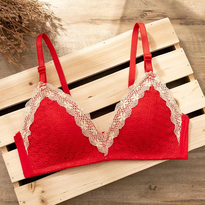 Lace Bra Small Size Bra 32-38 Cup A B Wireless push Up Bralette ...