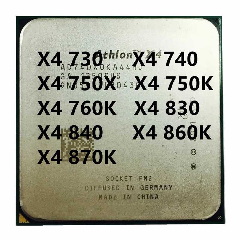 Athlon X4-730 X4-740 X4-750X X4-750K X4-760K X4-830 X4-840 X4-860K ...