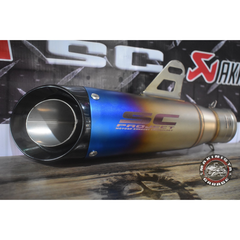 SC Project Tri-Colour Universal Motorcycle Exhaust Thai Muffler 51mm ...