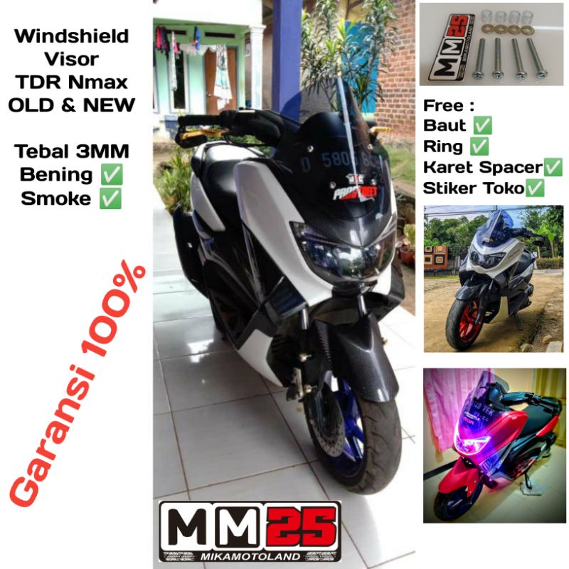 WINDSHIELD VISOR TDR NMAX, NMAX OLD NMAX NEW, MODEL TDR V1 AND V2 ...