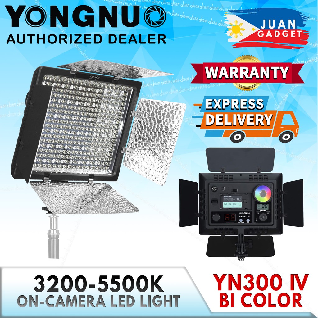 Yongnuo YN300 IV BI COLOR RGB LED Video Light LED Panel 3200k-5600k w ...