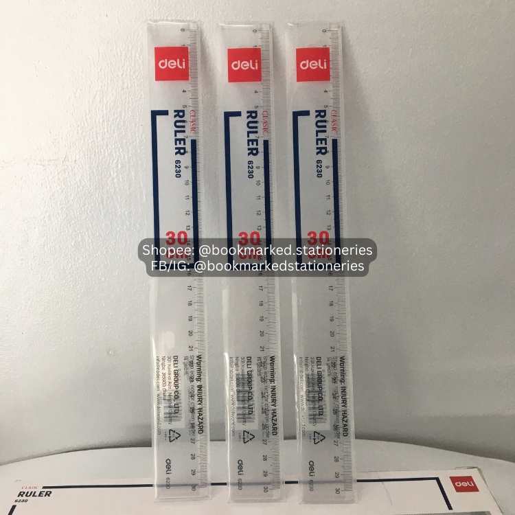 DELI Ruler Plastic 30cm | Shopee Philippines