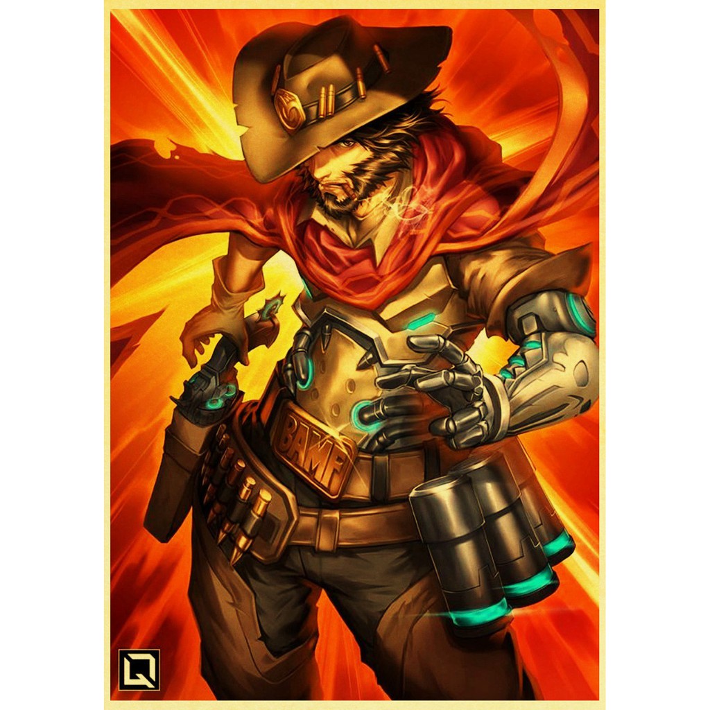 Game Poster Overwatch widowmaker retro posters kraft wall paper High ...