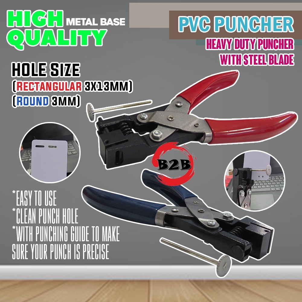 Circular Punch Rectangular Punch Pliers pvc Document Card Puncher ...