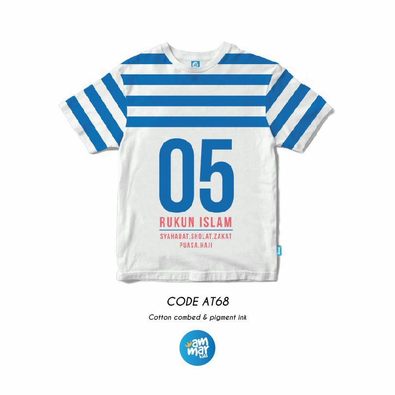 At68 Ammar Kids 5 Islamic Destroyed T-Shirts Distro Boys Girls Branded ...