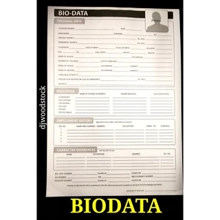 Shop biodata for Sale on Shopee Philippines