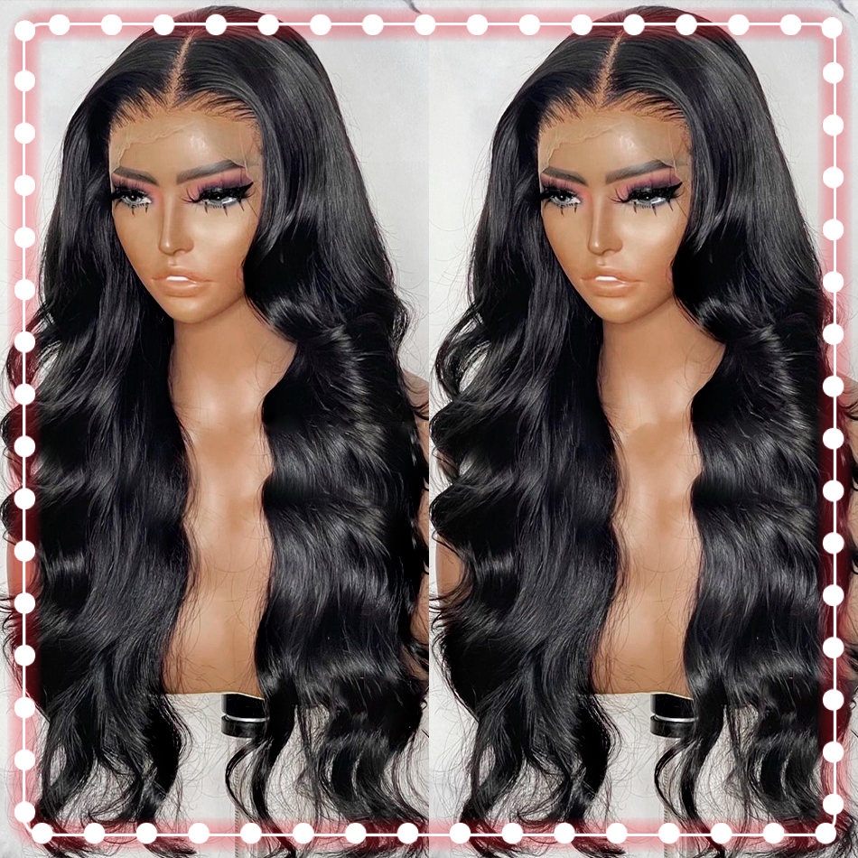 Body Wave Transparent Lace Front Synthesis Human Hair Wigs Brazilian ...