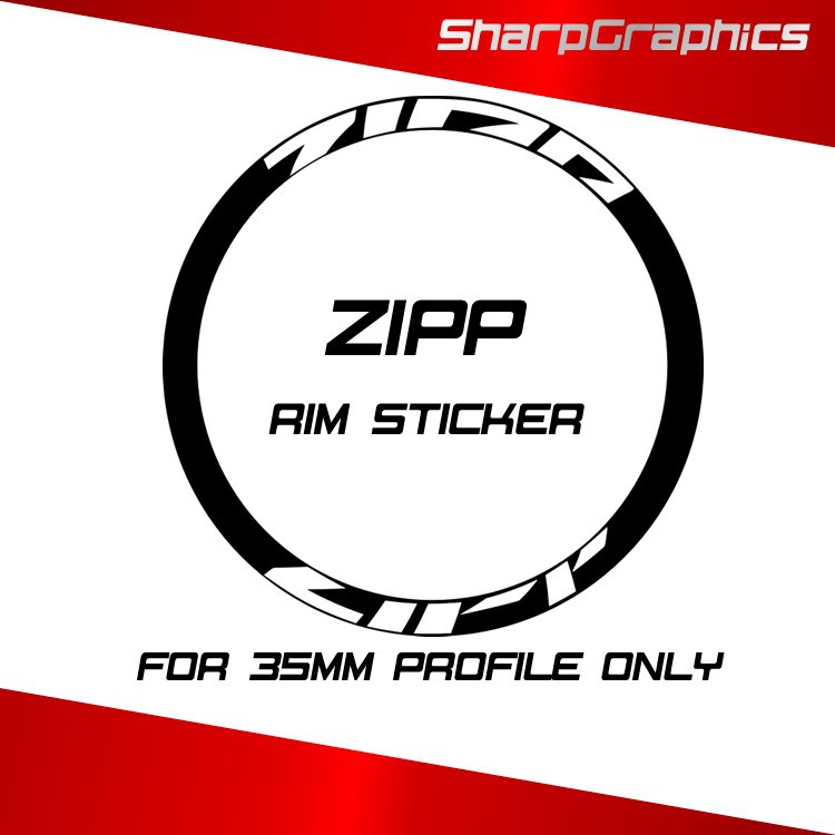 Zipp New Half 40mm 35mm Bike Bicycle Rim Brand Sticker Decal | Shopee ...