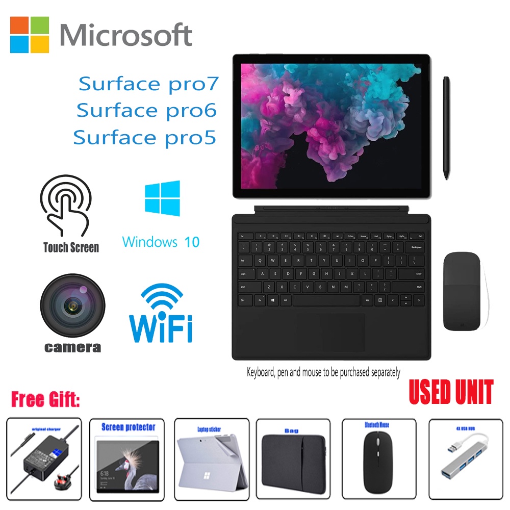 Microsoft Surface Pro 5 Pro6 Pro7 Pro4 Pro3 Laptop 2 in 1 Intel Core M3 ...