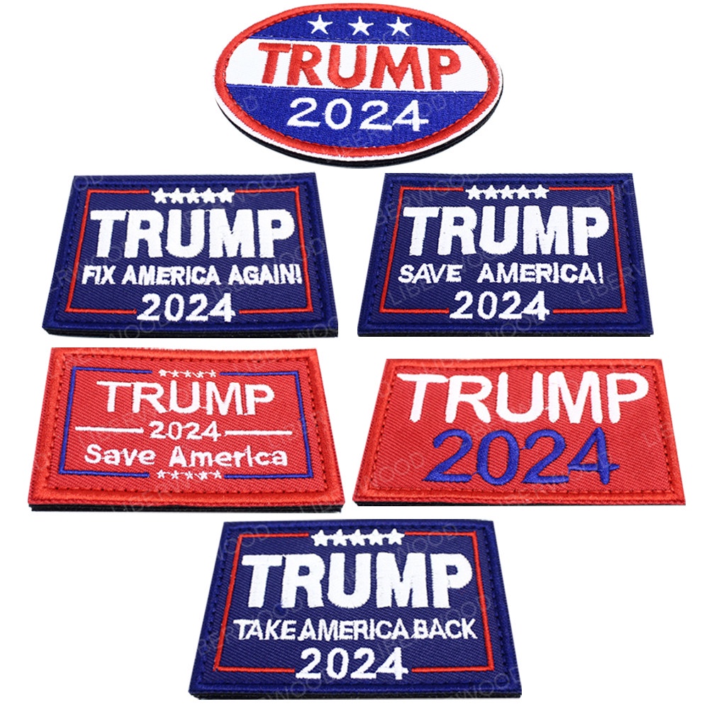 TRUMP 2024 SAVE FIX AMERICA AGAIN TAKE USA BACK Embroidery Hook Loop ...