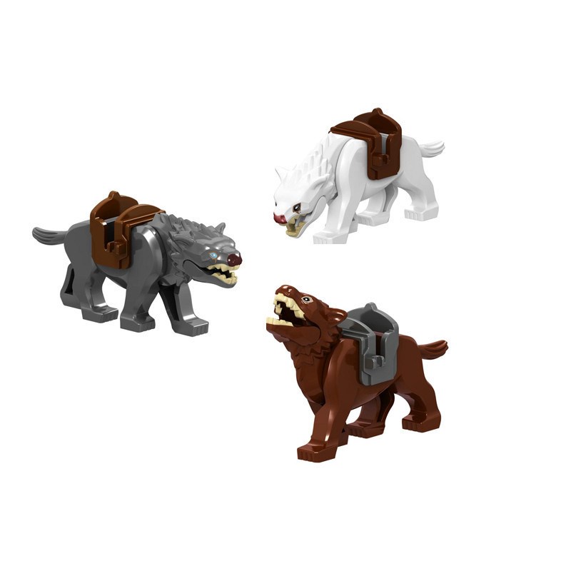 Minifigures Hobbit Lord of The Rings Animal Mount Wolf Building Blocks ...