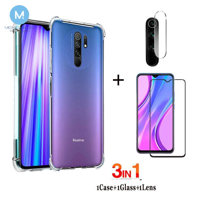 3-in-1 Realme C15 Glass+case Crystal Shockproof Silicone Realme C11 C12 ...