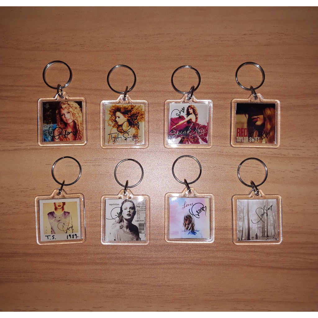 Taylor Swift Keychain - Signed Album Series - Set of 8 / Taylor Swift ...