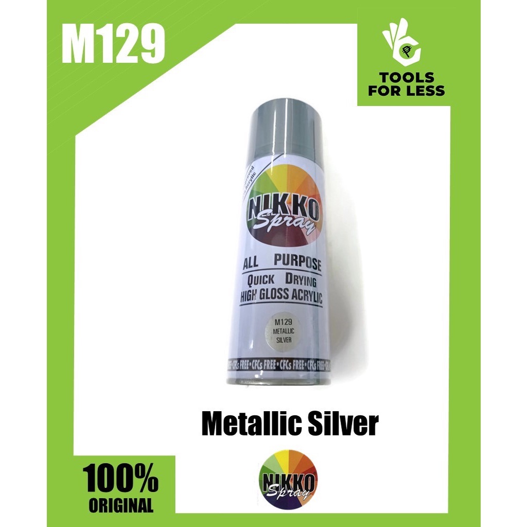 Nikko Metallic Finish (Gold, Silver, Pearl White & Ash Gray) Spray ...