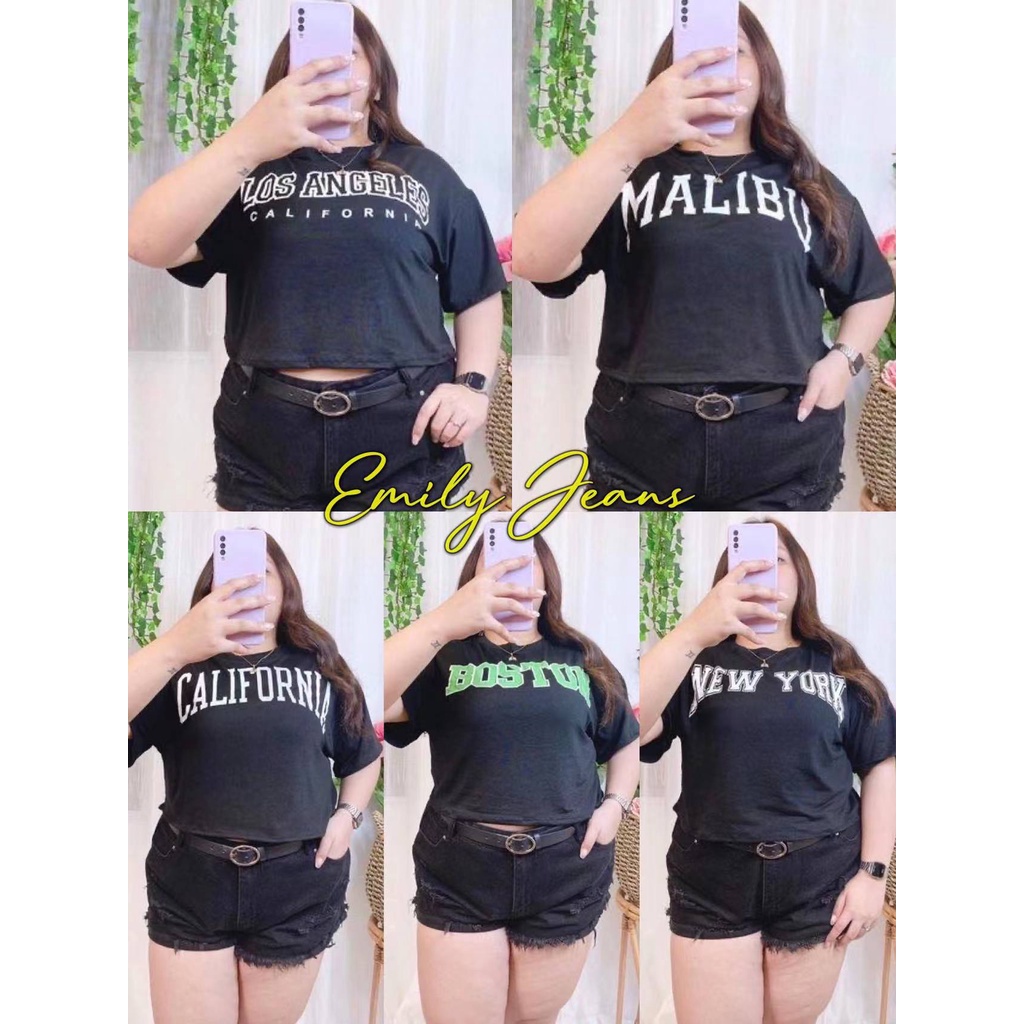 EMILY Plus Size State Hanging Crop Top New Trend 10595 | Shopee Philippines