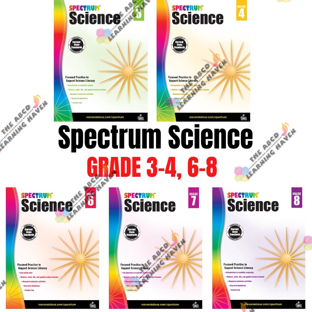 SPECTRUM Science Workbook (Grade 3-8) | Shopee Philippines
