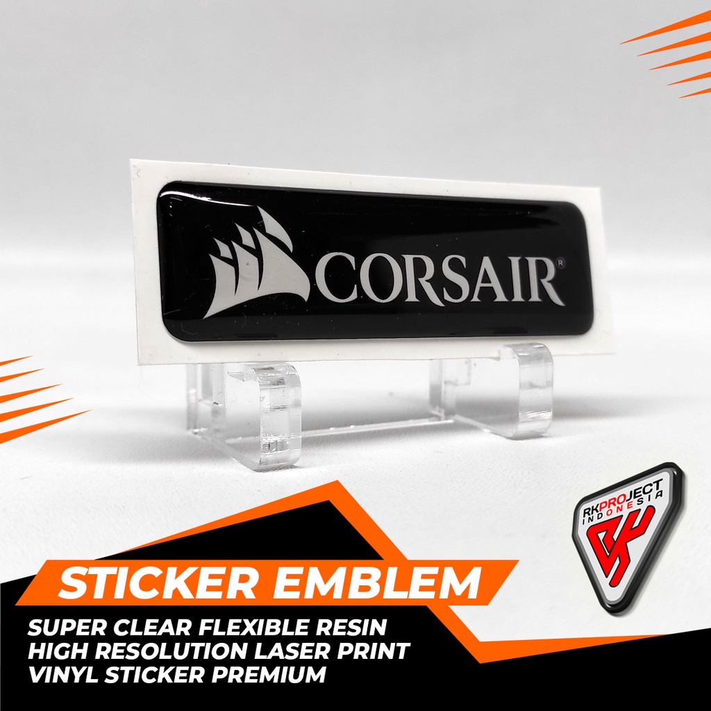 Corsair Flexible Resin Emblem Embossed Sticker | Shopee Philippines