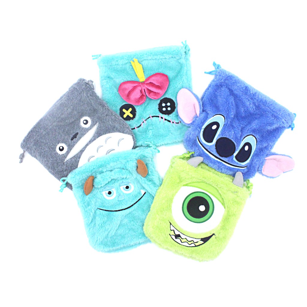 ☈Totoro Stitch Scrump Sulley Multipurpose Drawstring Pouch | Shopee ...