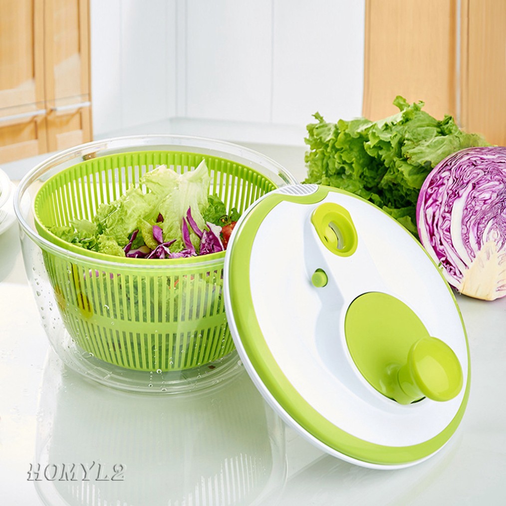 Vegetable Salad Spinner Large Dryer Bowls with Pouring Spout Kitchen ...