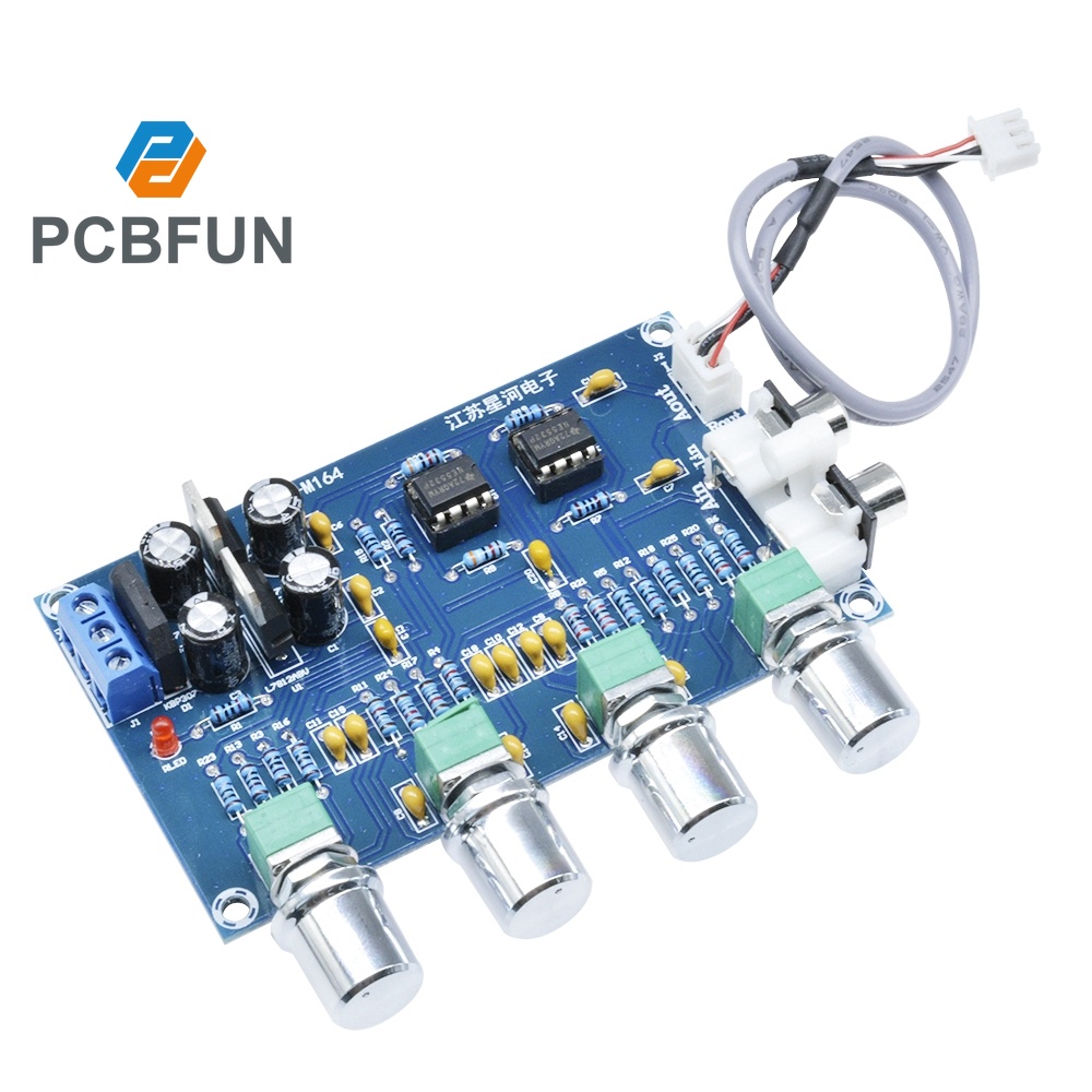 Pcbfun 12-24V Ne5532 4Ch 4 Channel Stereo Audio Pre-Amp Preamplifier ...