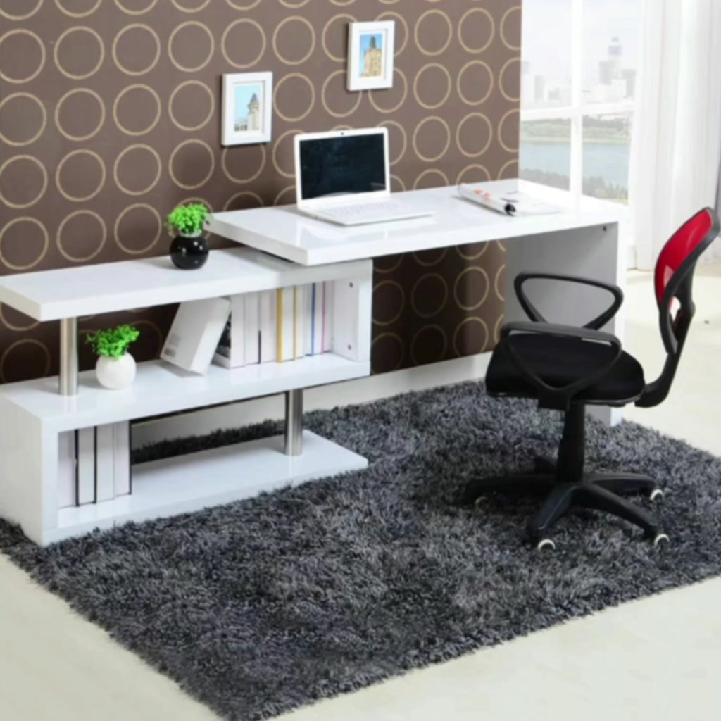 ¥COD¥ Rotating Computer Table Corner Desk Desktop Writing Corner PC ...